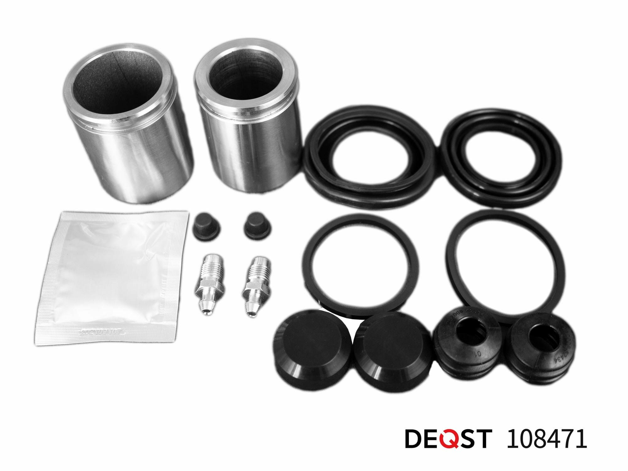 Ремкомплект суппорта Deqst 108471 с поршнем переднего Citroen Jumper (94-), Fiat Ducato (02-), Peugeot Boxer (96-)