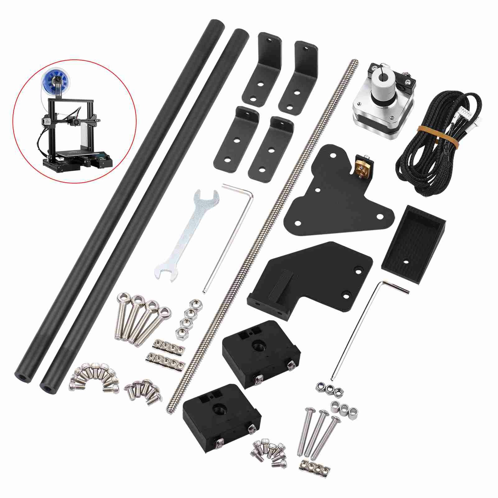 Аксессуары для 3D-принтера Ender-3 Dual Z Axis Leading Screw Rod Upgrade Kit & Support Rod Set Комплект тягового стержня Reinforce Anti-Shaking для Creality Ender-3