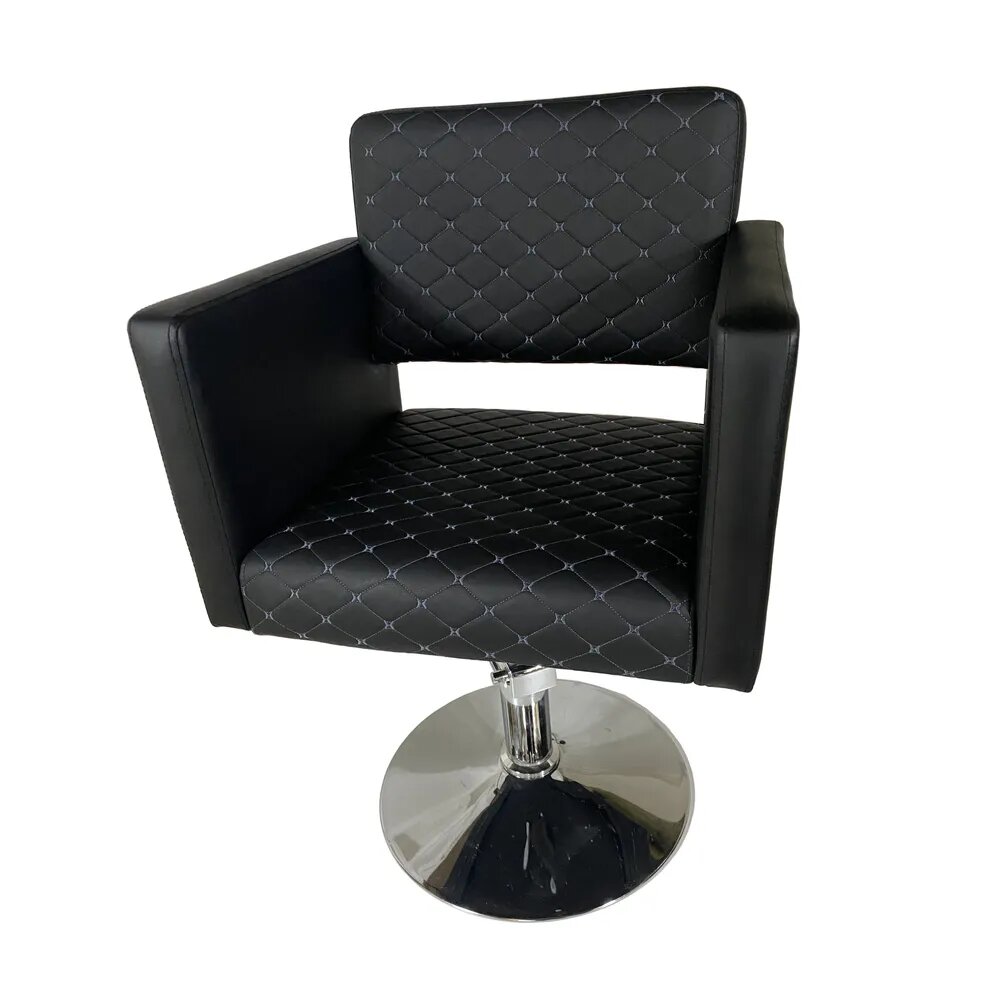 Парикмахерское кресло "Шакира", цвет - черный, основание - диск