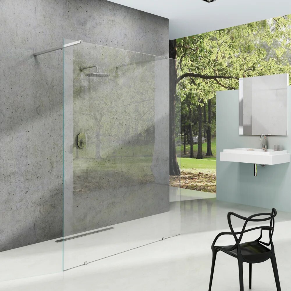 Душевая перегородка Ravak Walk-In Free 120 / кронштейн 90 см, хром 2 шт