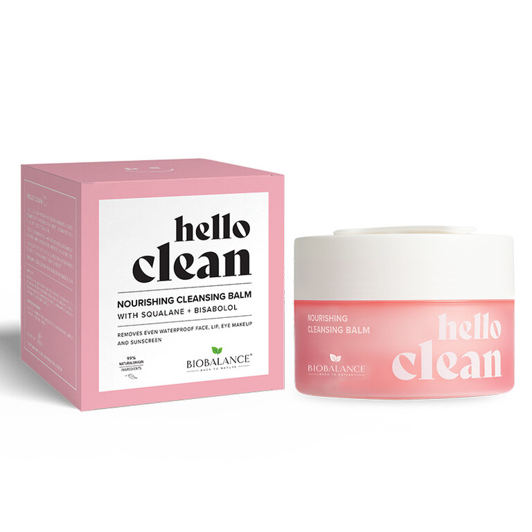 BIOBALANCE HELLO CLEAN NOURISHING CLEANSING BALM WITH SQUALANE + BISABOLOL Питающий Бальзам для умывания лица 100 мл