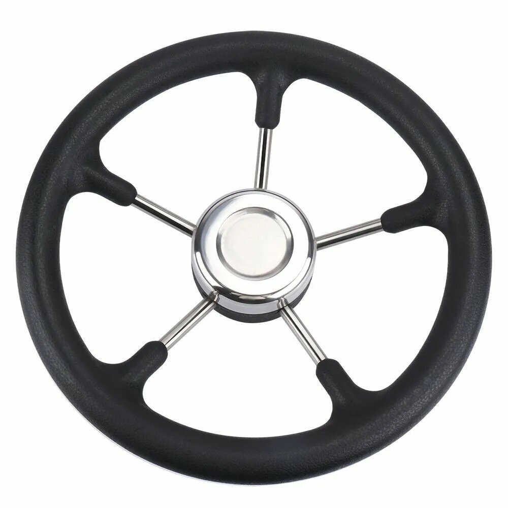 Штурвал для судов | гидравлическое рулевое управление | из нержавеющей стали с PVD покрытием | размеры 38×38 см, чёрный | изготовлено в Китае | артикул 2238561256