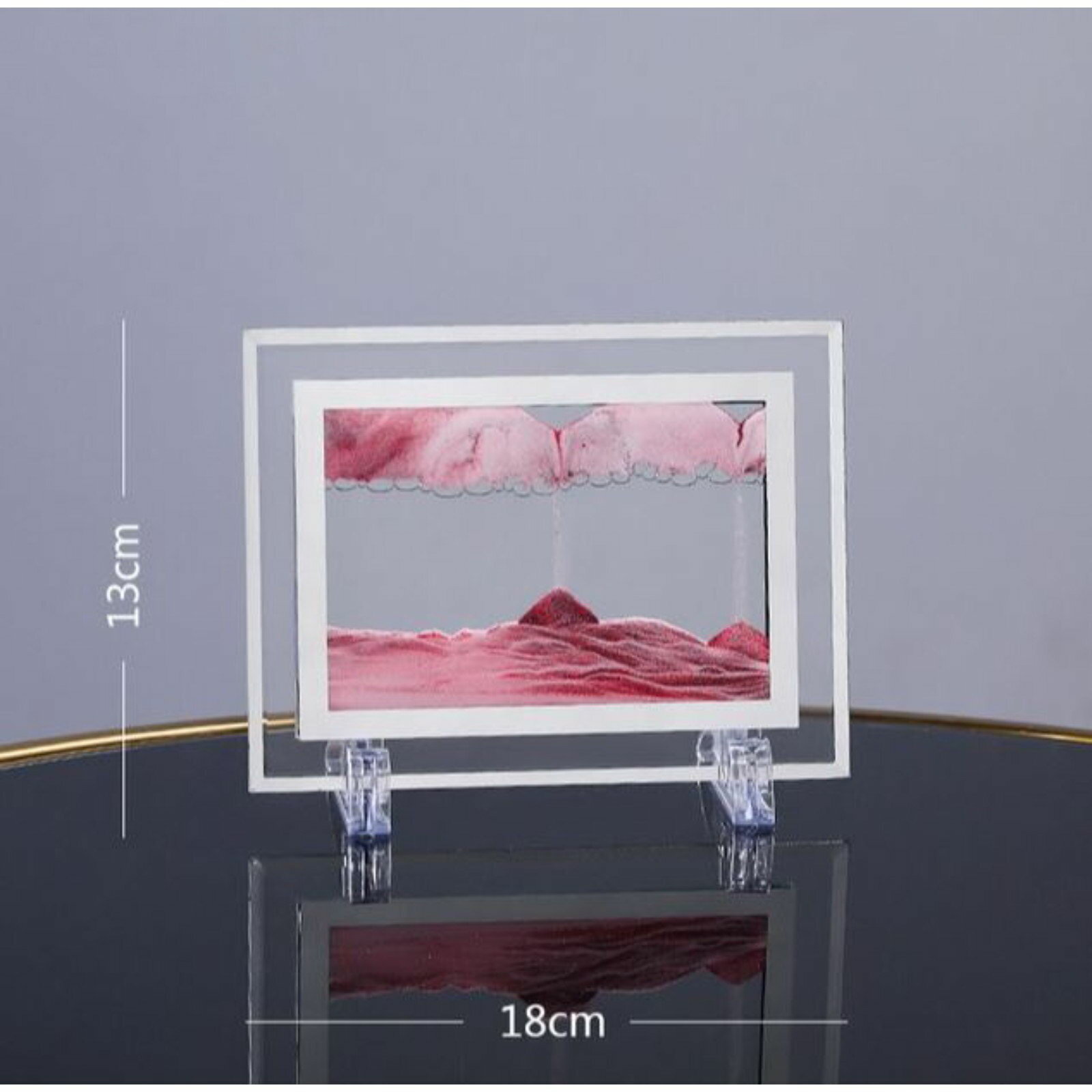 Песочные часы-картина "Авини", 18x13 см, антистресс, песок розовый