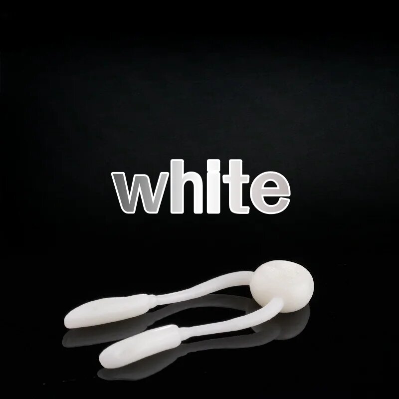 Мини мягкие силиконовые приманки TPE для карпа и окуня Белый, 40PCS, white