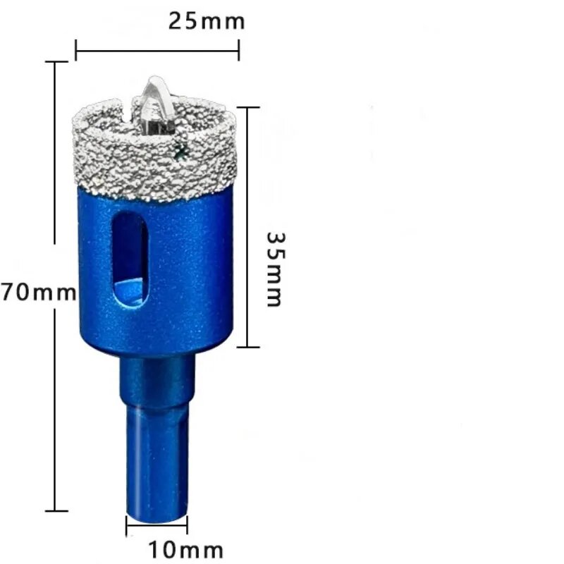 1 шт, 18-45 мм, набор сверл с алмазным покрытием, кольцевая пила для керамической плитки с позиционным сверлом для стекла, мрамора, гранита, камня, фарфора