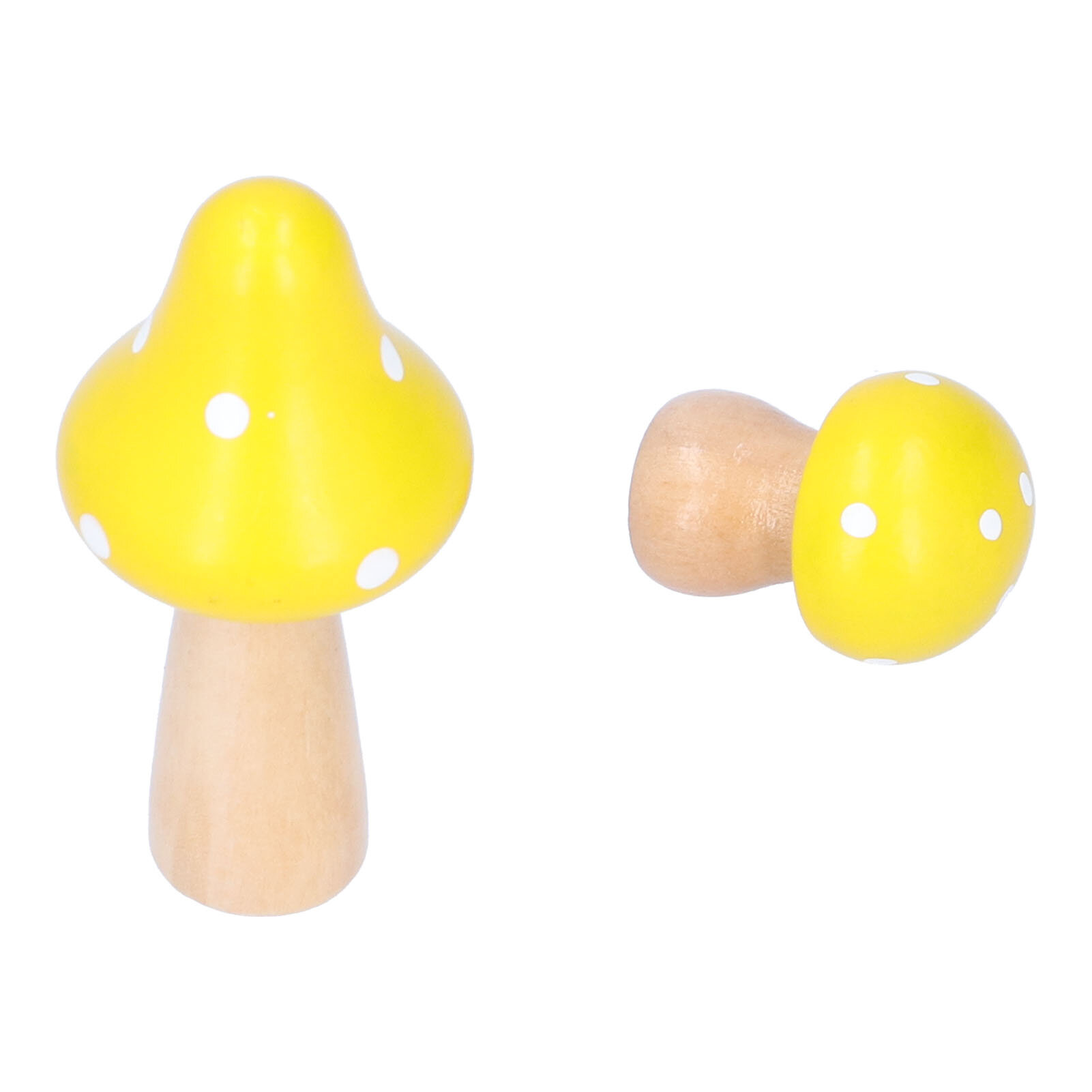 3Pcs/Set Грибные Ремесла Инновационные Симпатичные Деревянные Украшения Домашнего Офиса Настольные УкрашенияЖелтый