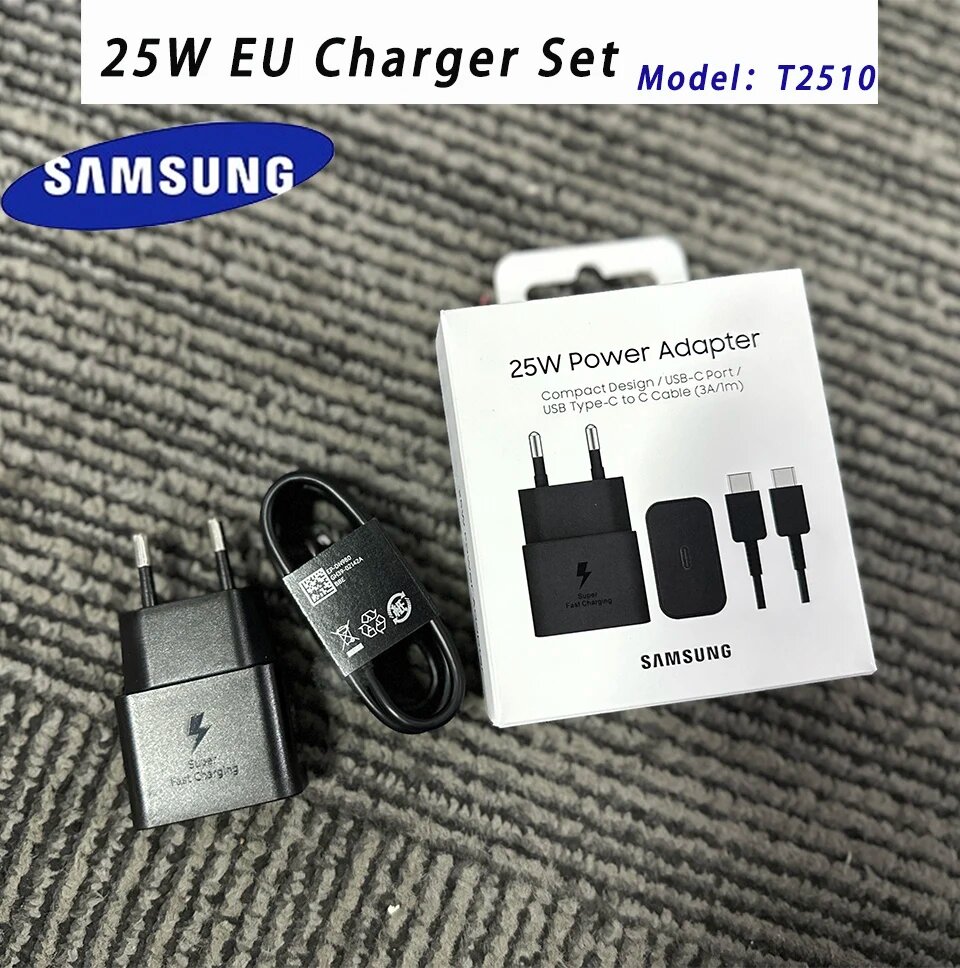 Зарядное устройство Samsung 25W EU Type-C с кабелем T2510