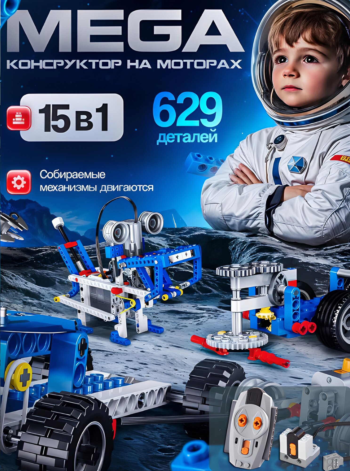 Научные строительные блоки, программирование на дистанционном управлении, игрушки для сборки, 629 деталей