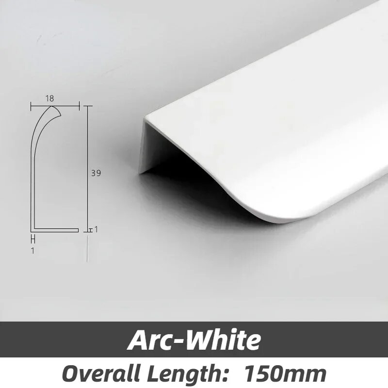 Белая накладка для ванной Arc-White, 150 мм