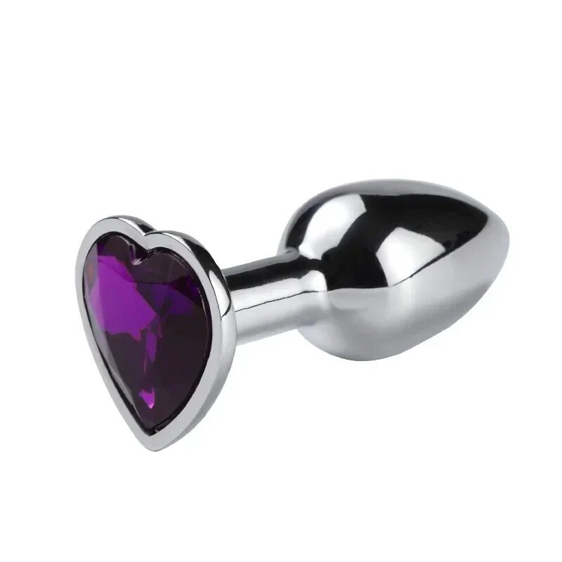 Анальная пробка сердце Purple Heart, XXS 1.9CM