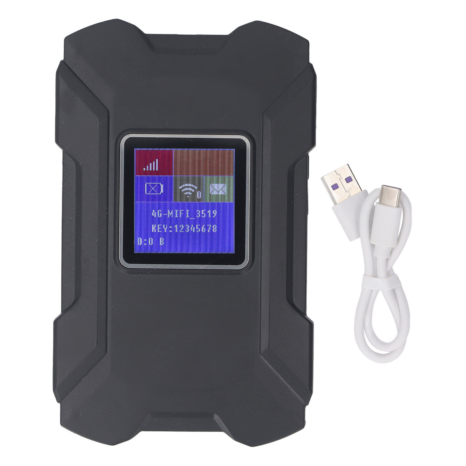 Портативный маршрутизатор 4G с 1,44 -дюймовым цветовым экраном SIM -картами Слот 3000MAH