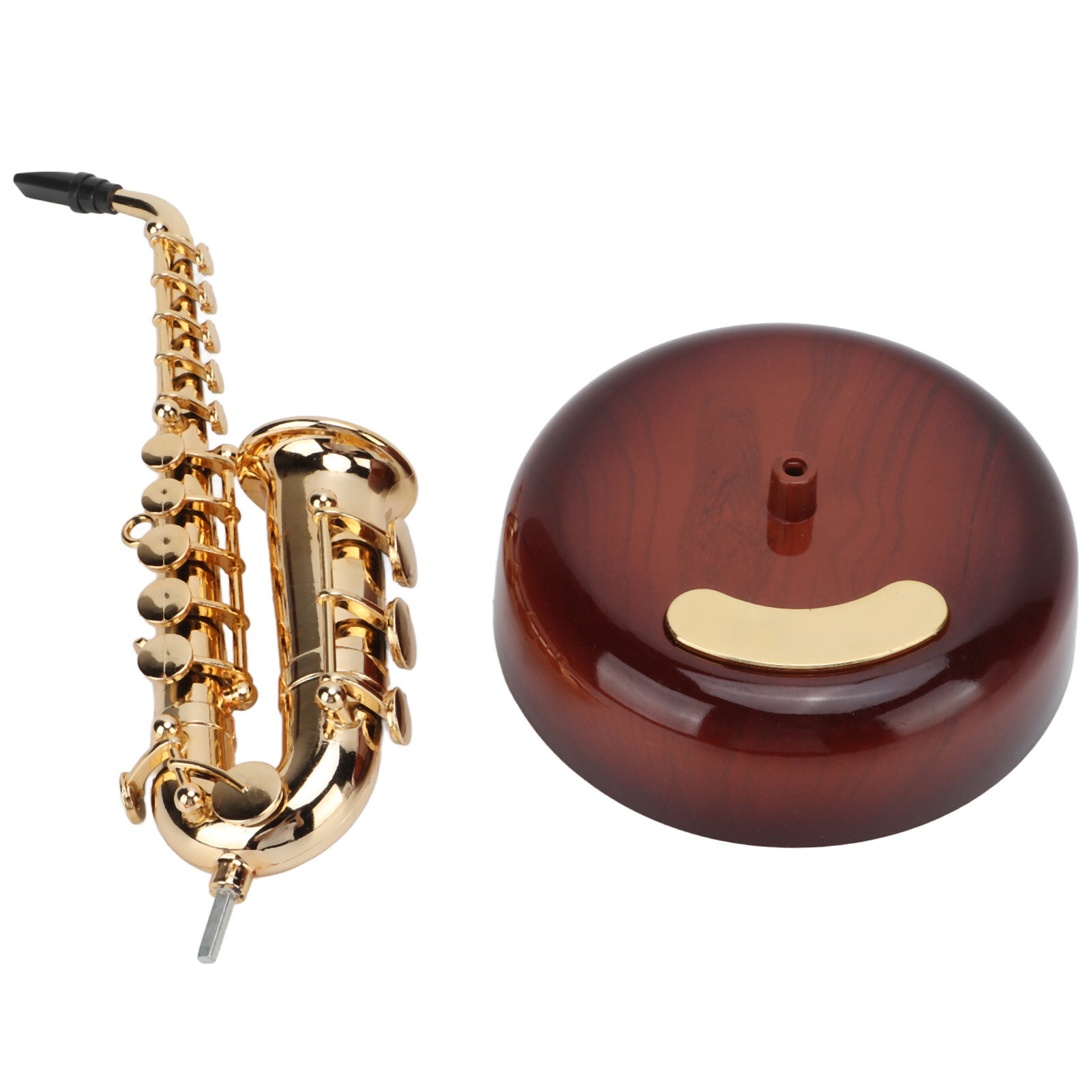 Saxophone Music Box Mini Model Rotating for Home Decoration Birthday Gift