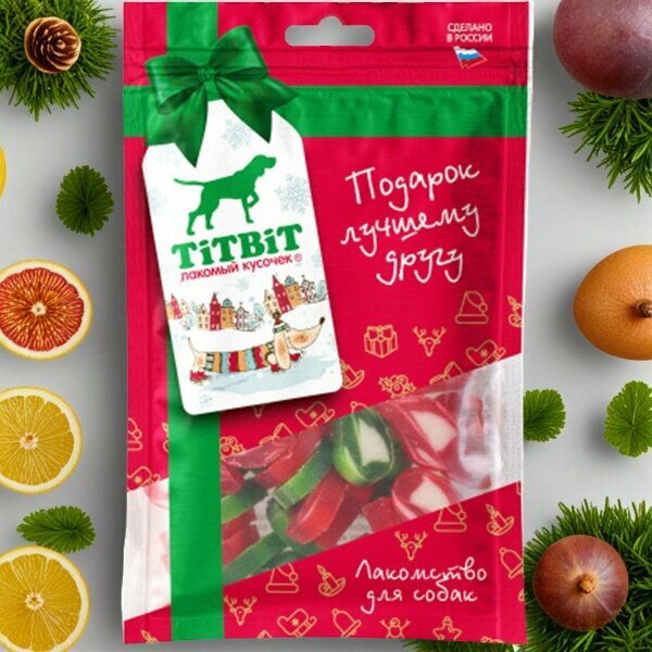 Титбит DENT Новогодняя коллекция DENT Жевательные дольки д/собак 80г