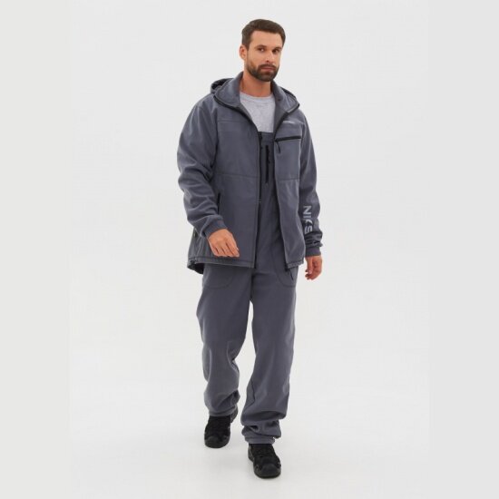 Костюм демисезонный Huntsman Никс-Люкс ткань Alova Windblock цвет Серый размер 56-58/170-176