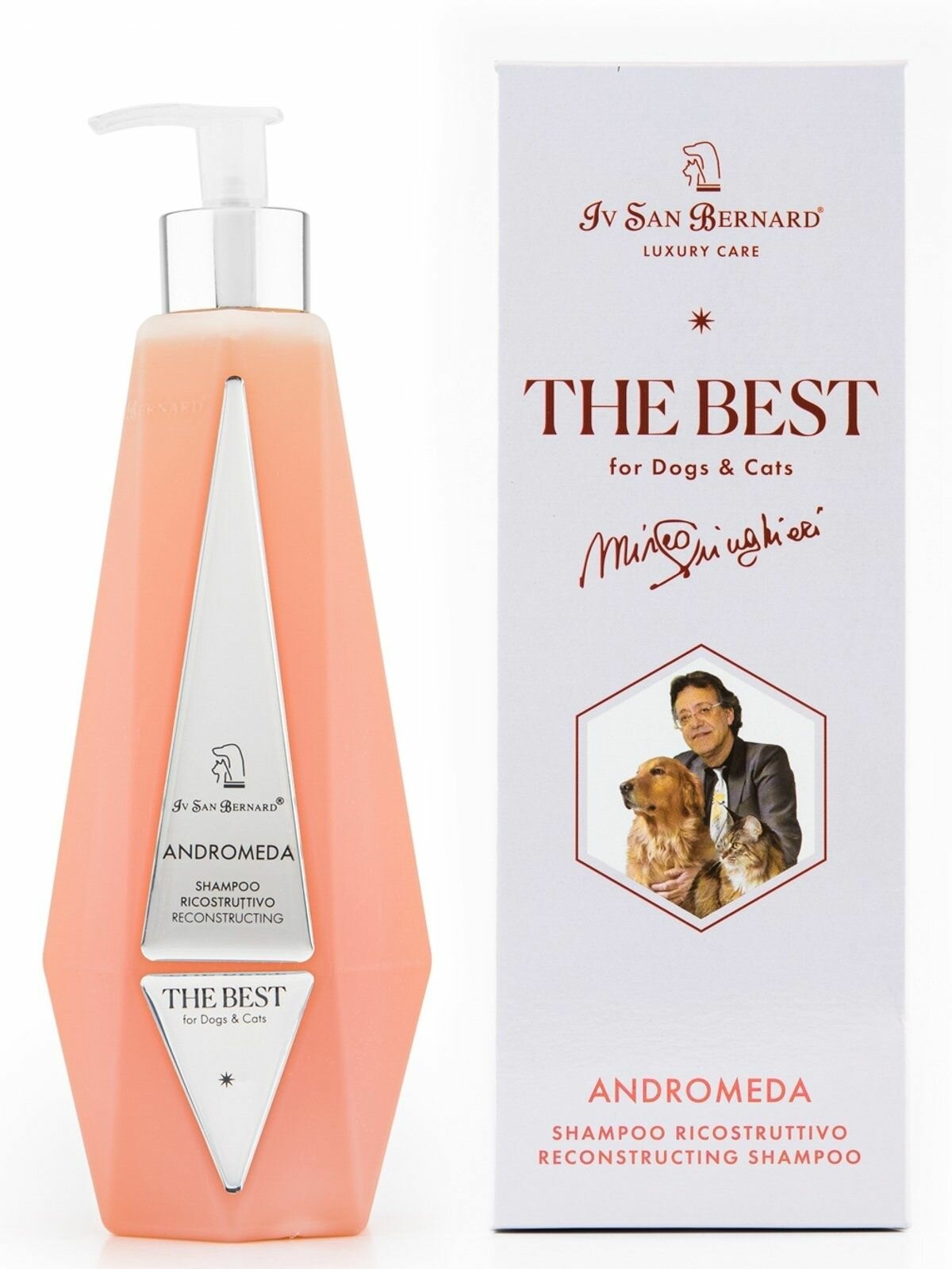 Iv San Bernard The Best line Andromeda - Шампунь для выпадающей шерсти и чувствительной кожи с экстрактом шиповника 550 мл