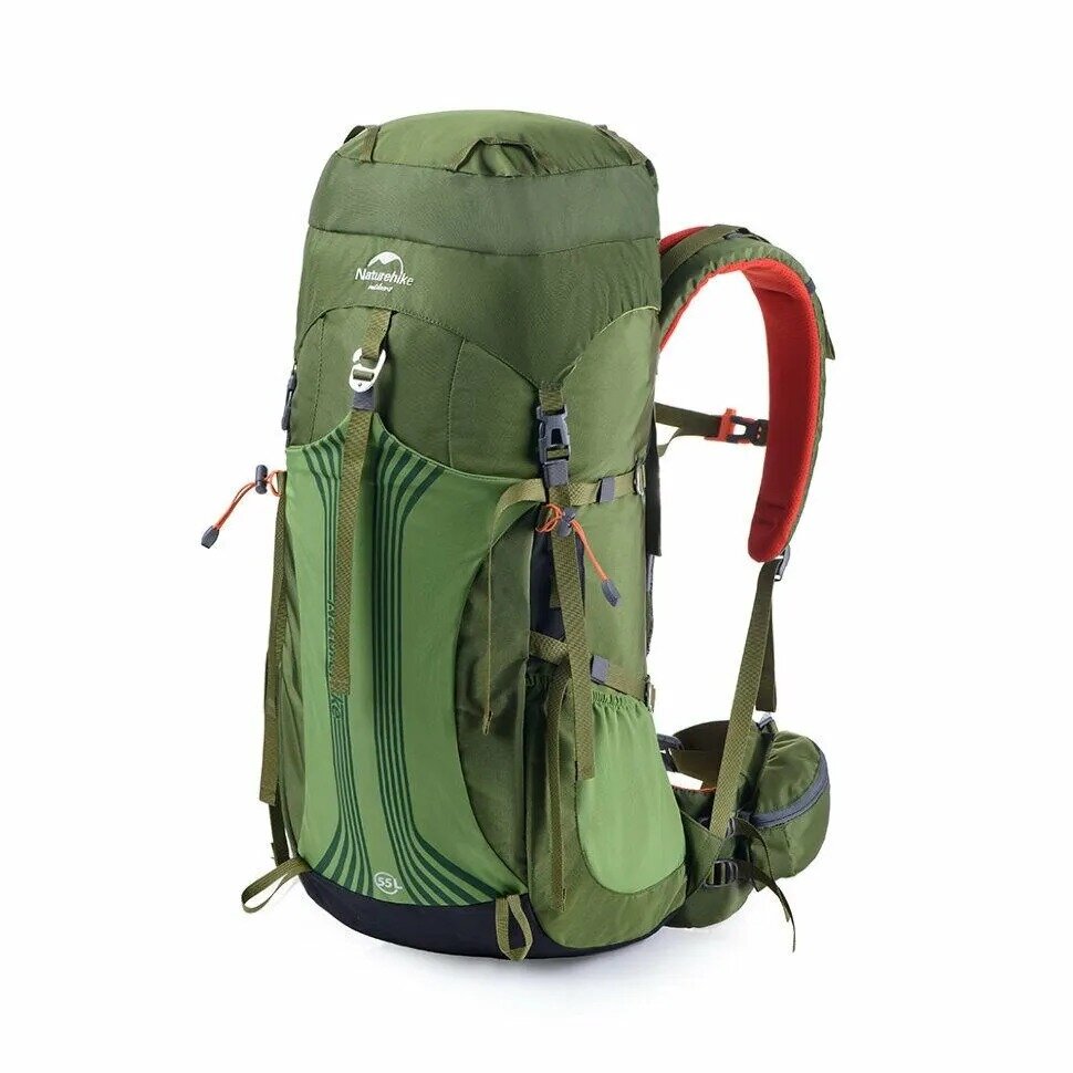 Рюкзак туристический Naturehike NH16Y020-Q 55L зеленый, с накидкой от дождя