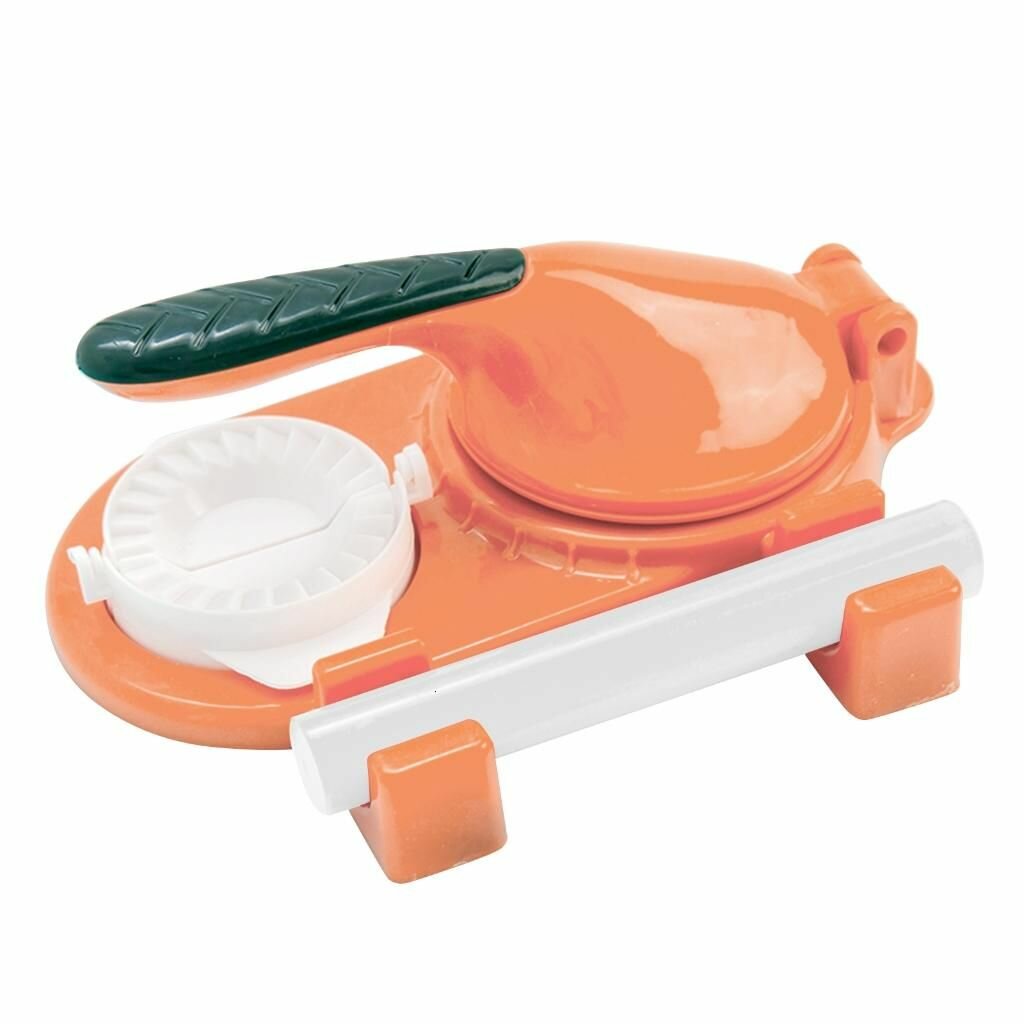 Пресс для теста с формой для пельменей, Оранжевый