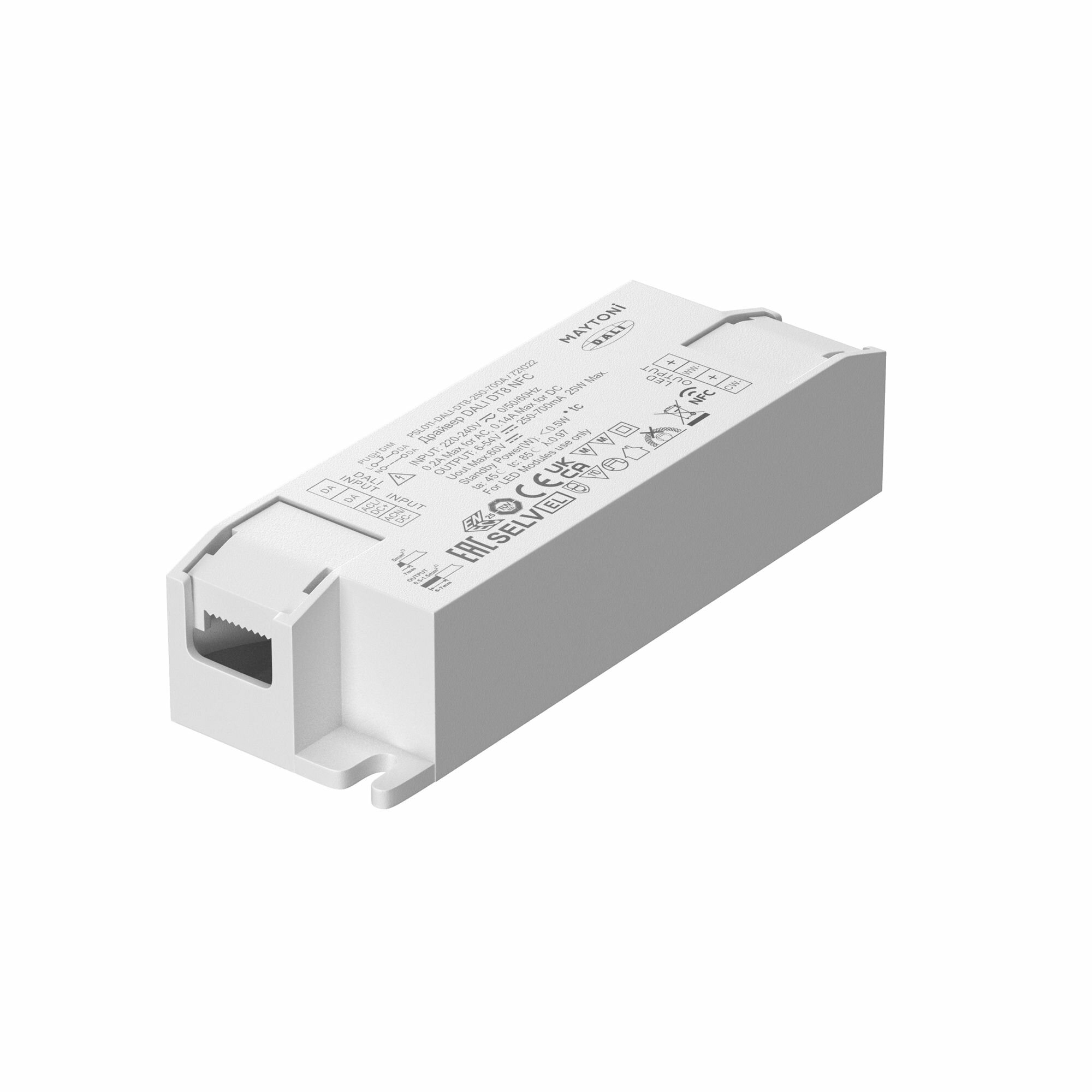 Источник тока Lighting Control Dali 25W AC 200-240 V 50/60 Hz цвет белый, арт. 721022