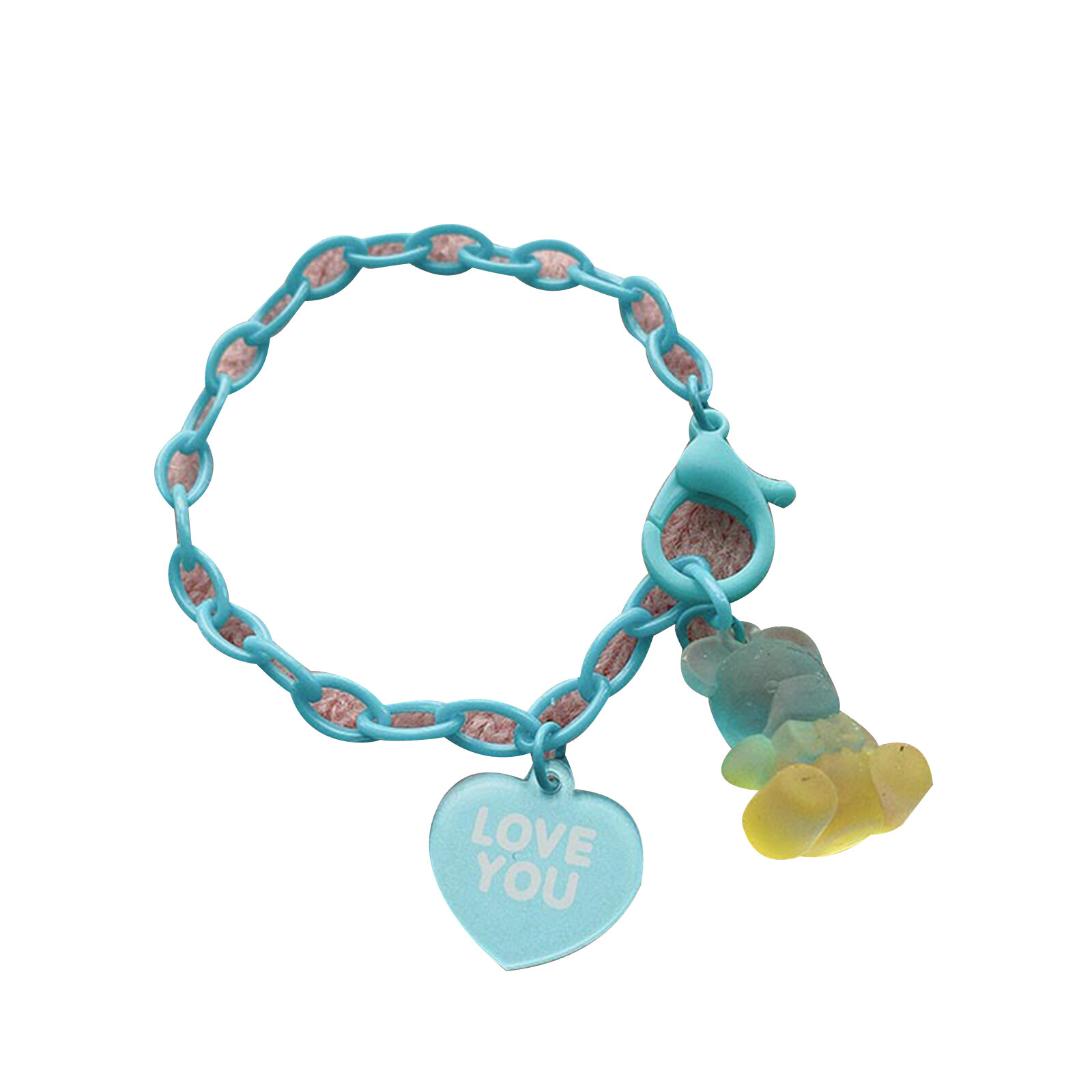 Яркий браслет с подвеской в виде сердца и медведя, подарок на день рождения и День святого Валентина для девушек