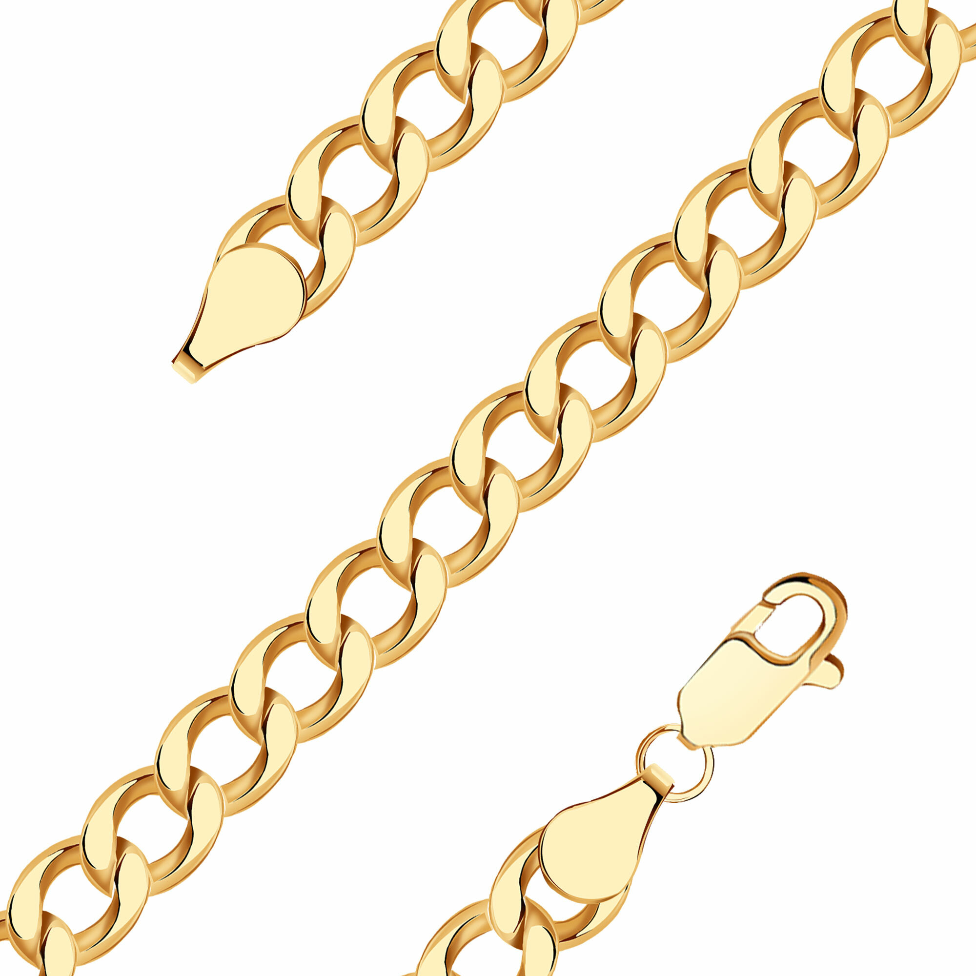 Цепь Diamant online, красное золото, 585 проба, длина 50 см, средний вес 16.83 г, , прозрачный