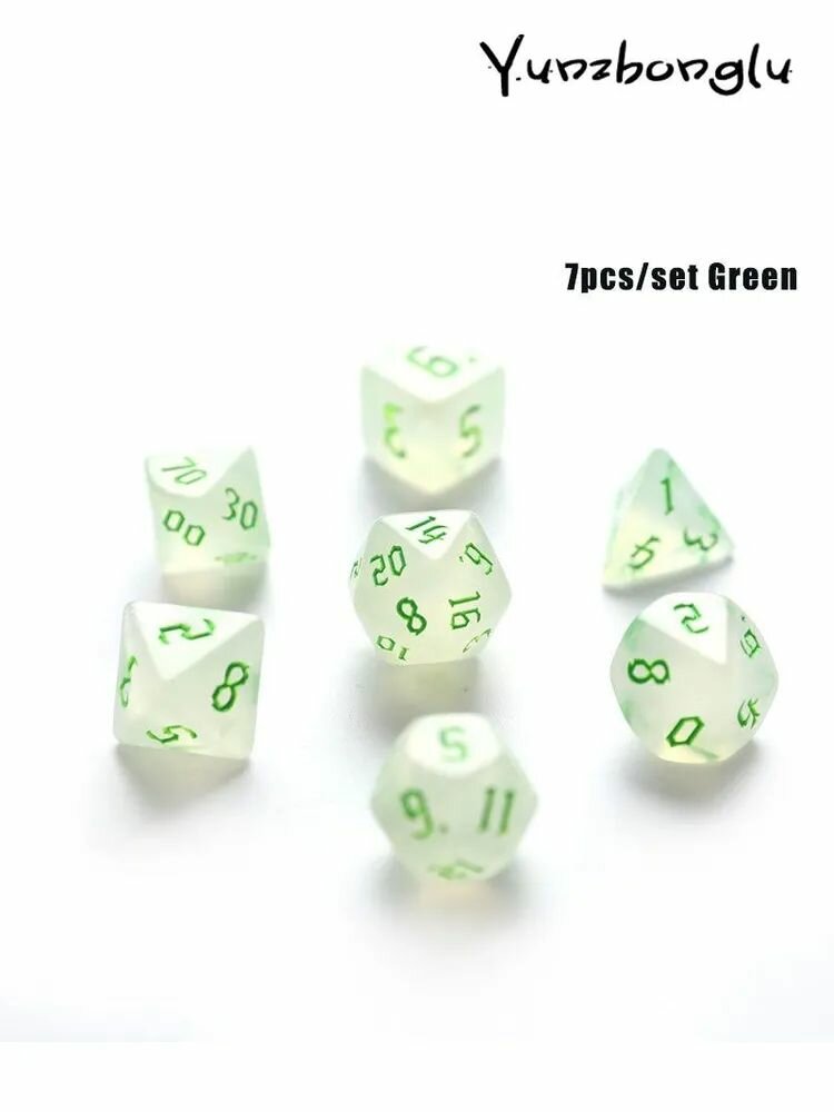 Кости игральные, дайсы, кубики для DnD (ДнД) 7 шт