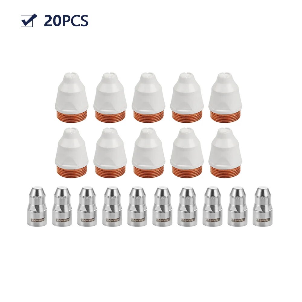 Защитное сопло с покрытием P80, электрод 1,1/1,3/1,5/1,7 мм, горелка для плазменной резки 60A 80A 100A P80, сварочный наконечник для плазменной горелки с ЧПУ 1,7 мм