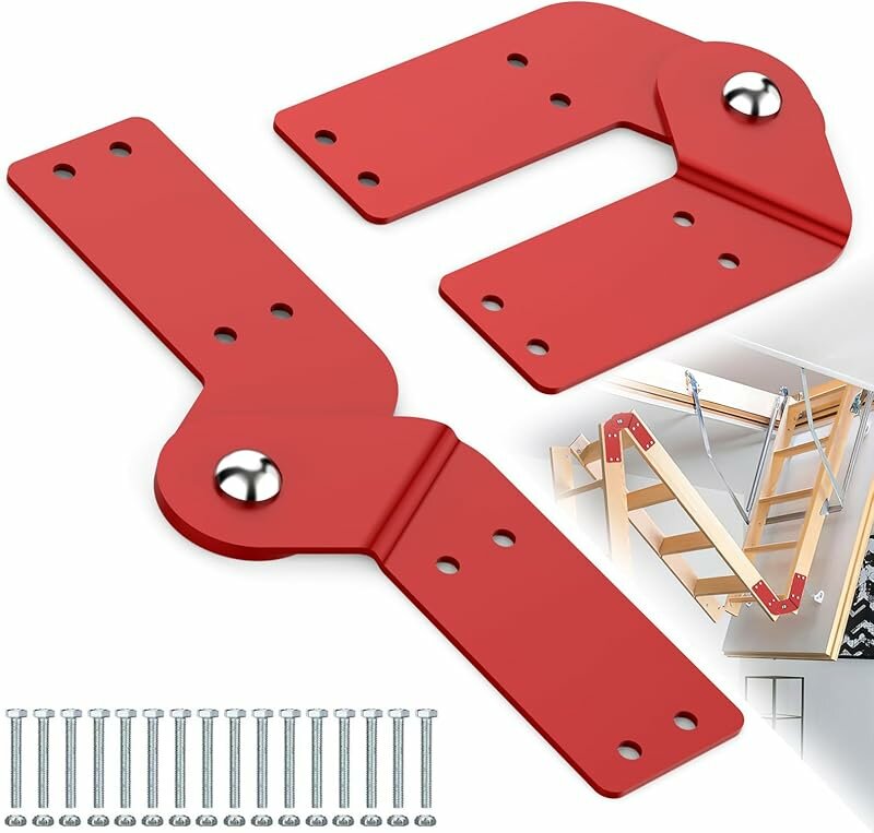 Петля для чердачной лестницы системы опускания , аксессуары крепления петель, стяжка в виде елочки (красная, маленькая)