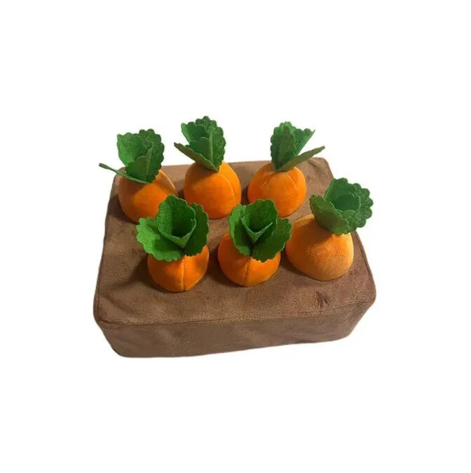 Интерактивные игрушки для собак, морковный нюхательный коврик для собак, плюшевые игрушки-головоломки/6 шт.