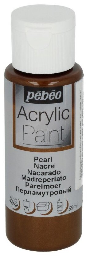 Краски акриловые PEBEO Acrylic Paint декоративная перламутровая 59 мл 097874 шоколад