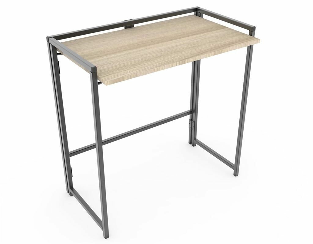 Стол СЛКС-1 Red Black светлое дерево, металл и дерево, прямоугольная столешница, ножки