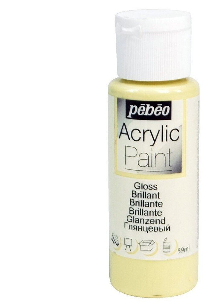 Краски акриловые PEBEO Acrylic Paint декоративная глянцевая 59 мл 097861 кремовый