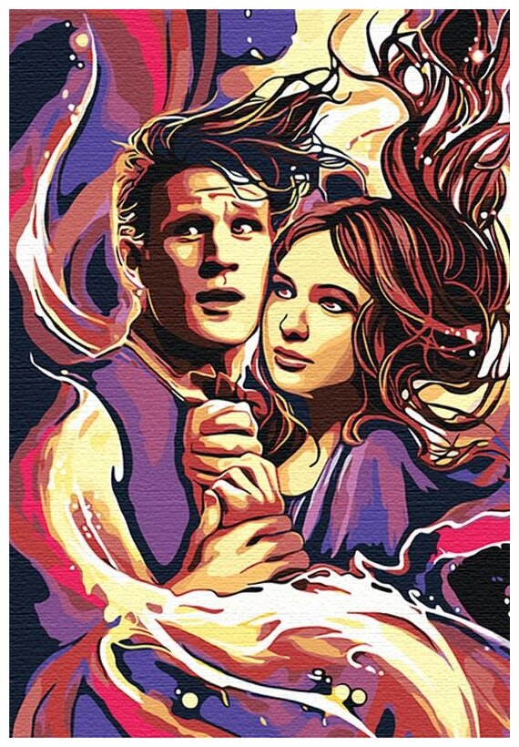 Перемещение во времени. Доктор Кто Раскраска картина по номерам на холсте с неоновыми красками