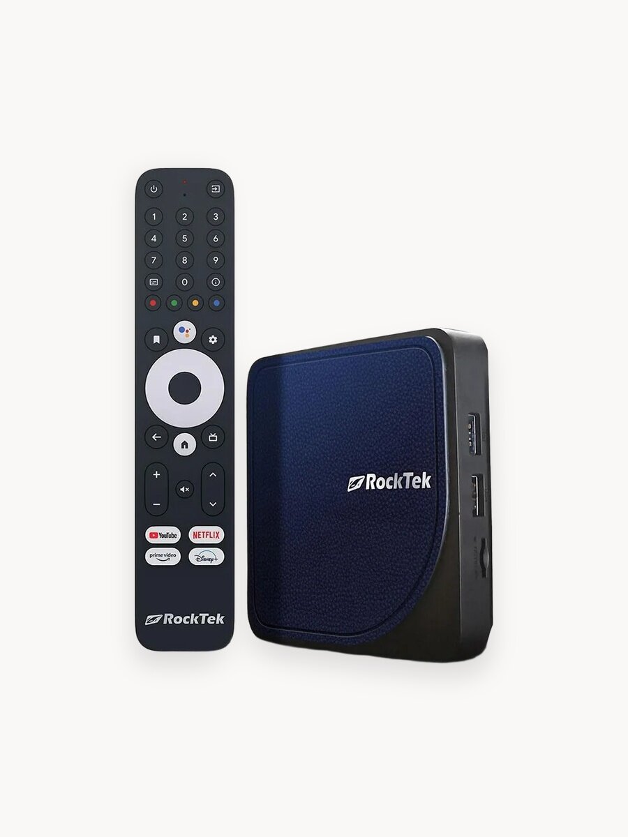 Смарт ТВ приставка RockTek G2 4Гб/64Гб Android TV 14 Google&Netflix сертификация