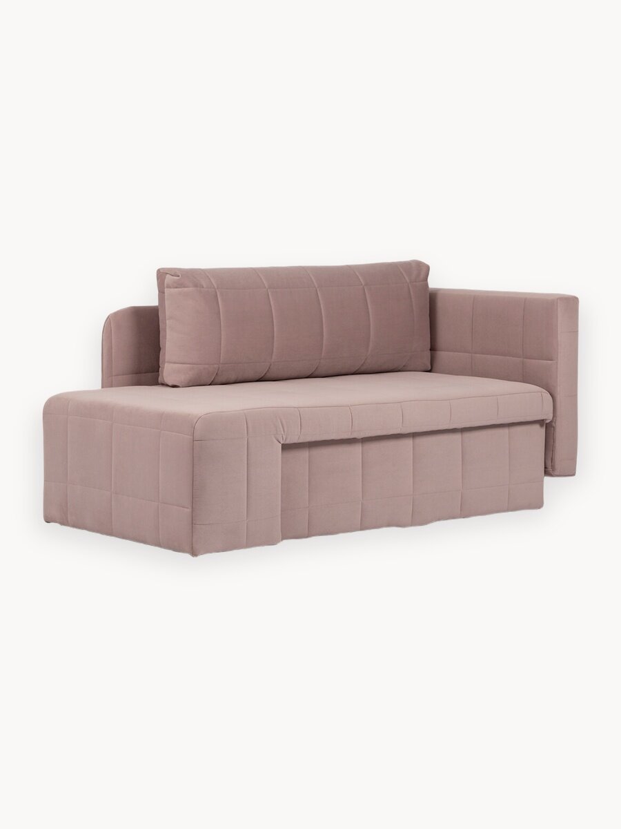 Диван кровать Гоа 145х66х74 еврокнижка серо-розовый велюр, Divan24