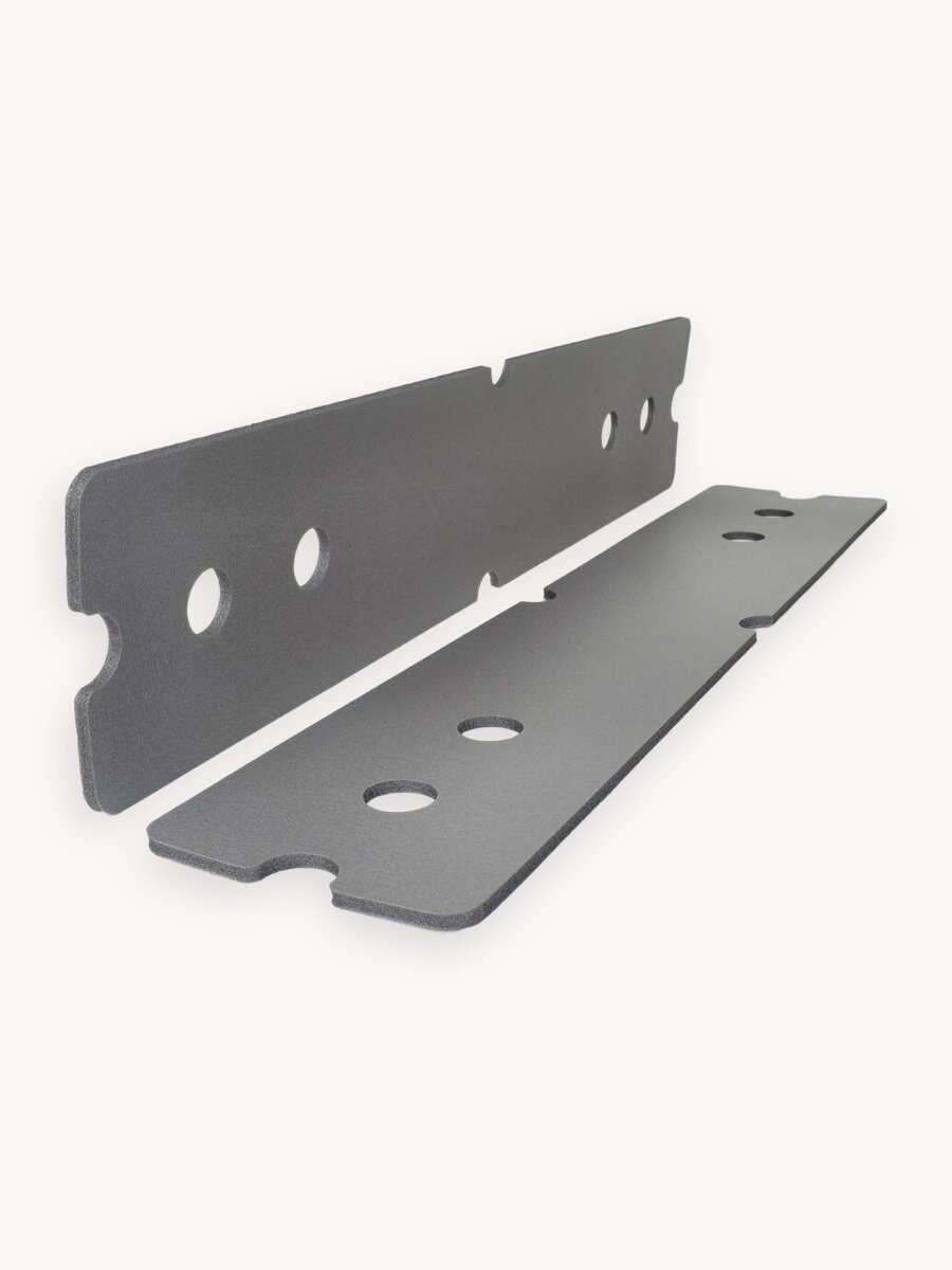 Подложки под номерной знак антивибрационные LPE PADS / Подкладка под гос номер и рамку / Шумоизоляция номера 490х100 мм комплект 2 шт.