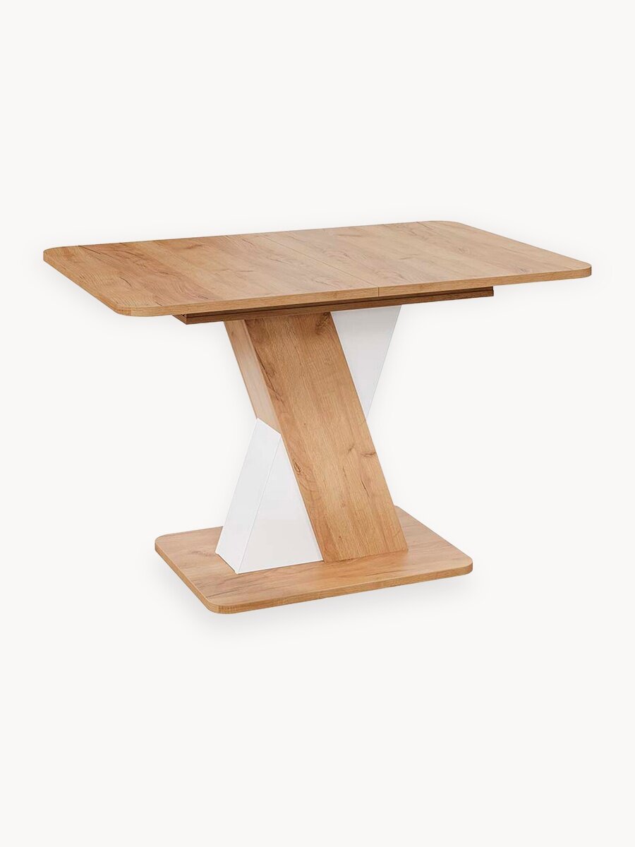 Стол обеденный раздвижной "Люксембург Тип 3" (Дуб крафт золотой/белый)