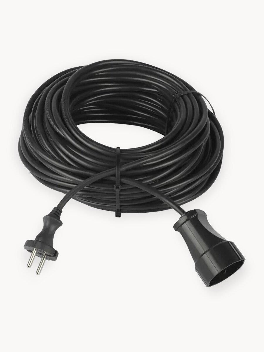 Удлинитель силовой Intro 30м электрический сетевой без заземления 1 розетка ПВС 2х1мм2