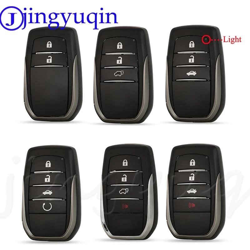 Чехол для смарт-ключа Jingyuqin с 2/3/4 кнопками для Toyota 3 Buttons Sedan, Thin one side groove