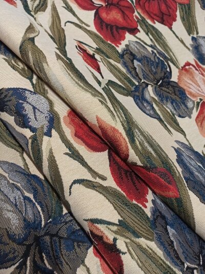 Ткань для штор, мебели и покрывал Билив цвет 3, Цветы, гобелен