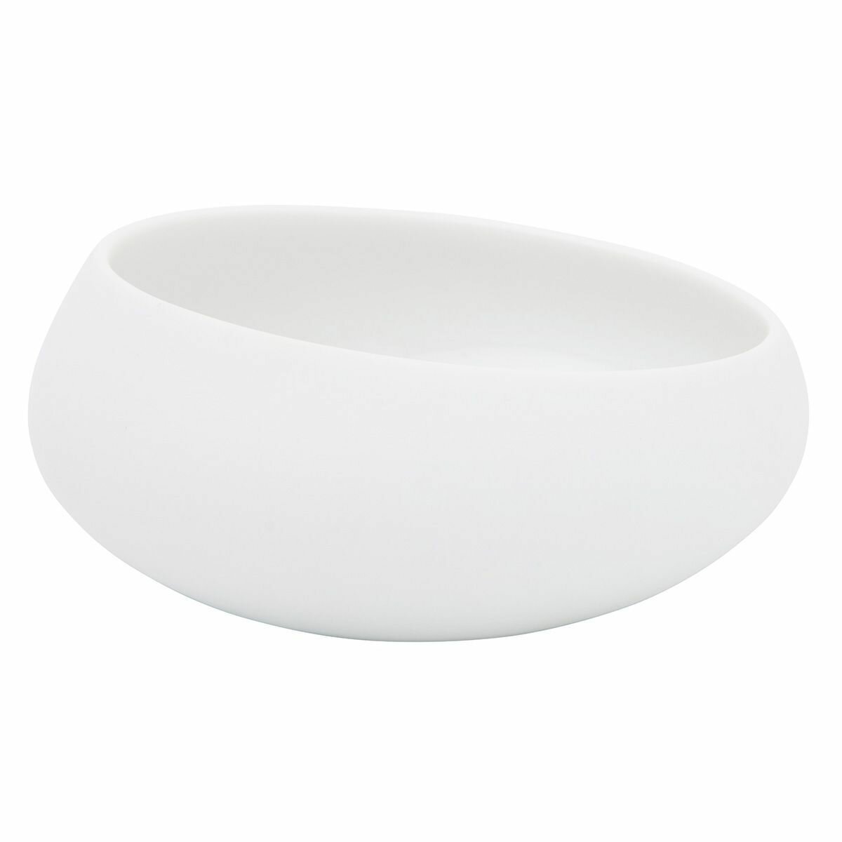 Салатник скошенный с матовым покрытием DEGRENNE Gourmet, 12 см, 300 мл, фарфор, белый (211893)