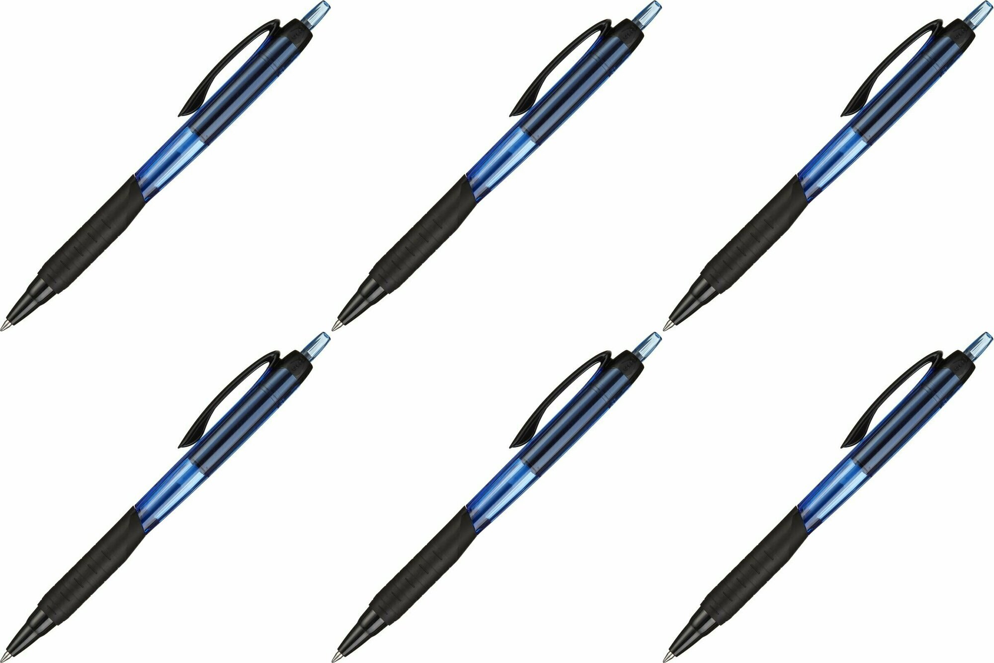 UNI Ручка шариковая автоматическая Jetstream, синяя, 0,7 мм, 6 шт