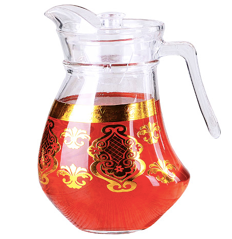 Кувшин с крышкой 1,5л. стекло, пластик