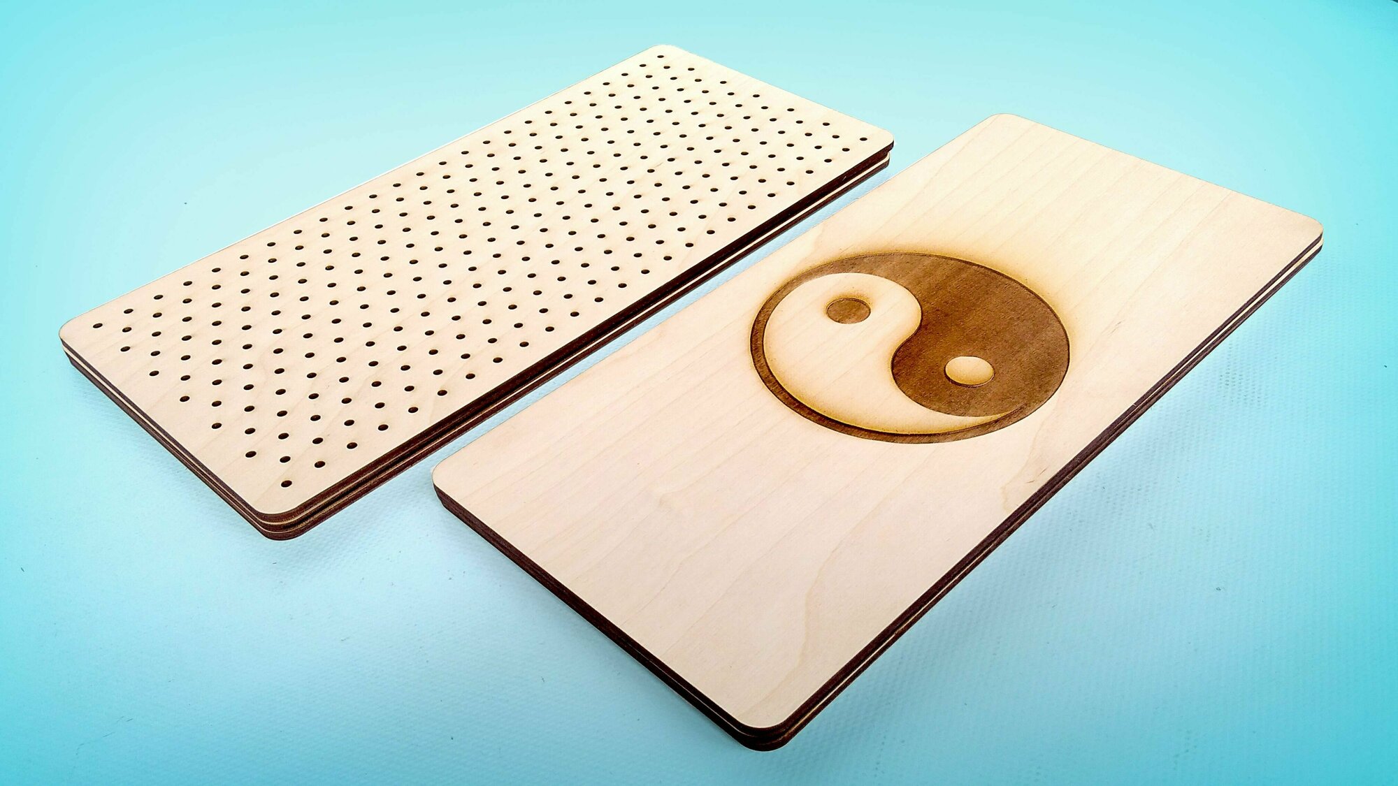 Доска садху Инь Ян - Без гвоздей 16х34см - шаг 13мм - заготовка