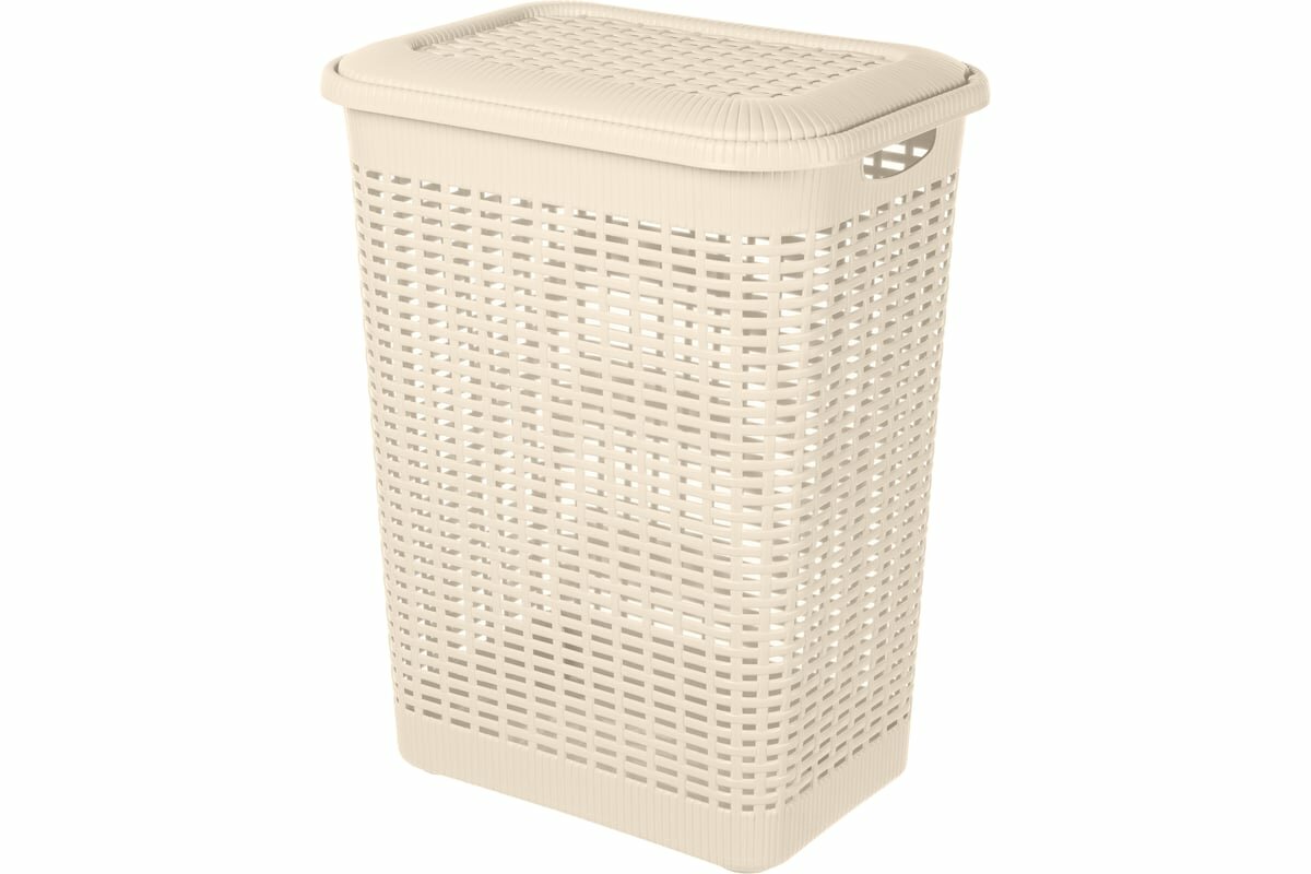 Econova Корзина для белья 50л, 420х310х560 мм Бежевый 431293407
