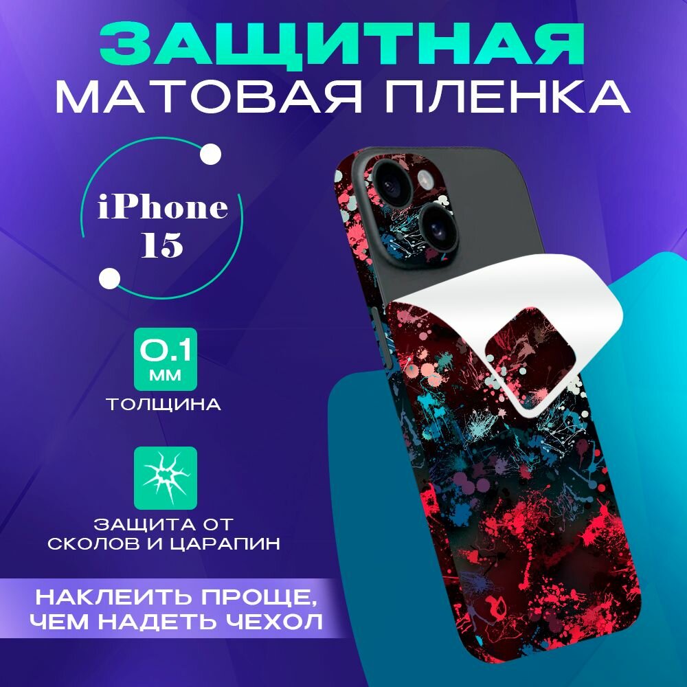 3D пленка на заднюю панель iPhone 15
