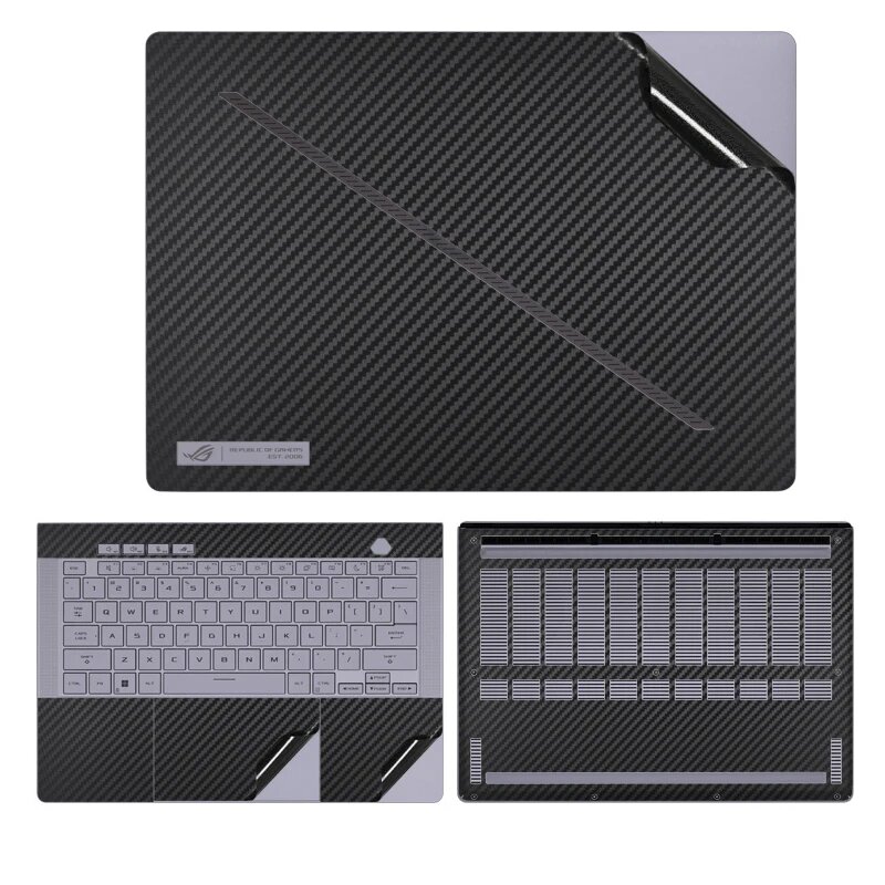 Наклейка на ноутбук ASUS ROG Zephyrus G16 GU605M, Carbon Fiber Black