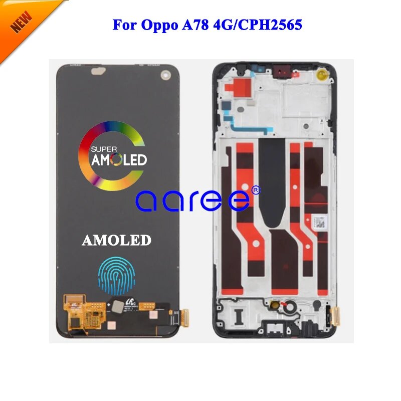 Оригинальный ЖК-экран для Oppo A78 5G CPH2483 CPH2495, ЖК-дисплей для Oppo A78 4G 5G With Frame