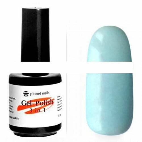 Planet Nails Гель-лак 3в1 нежно-голубой, 11629, 15мл