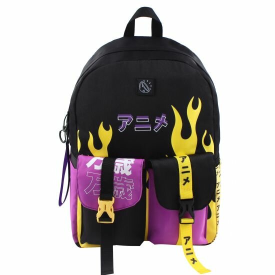 Рюкзак Токио Street Life кокос, спинка мягкая EVA, 44*30*15 см, 1 отделение, черный