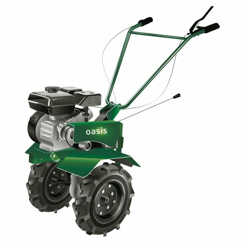 Мотоблок OASIS МВ-7/10К, зеленый/черный